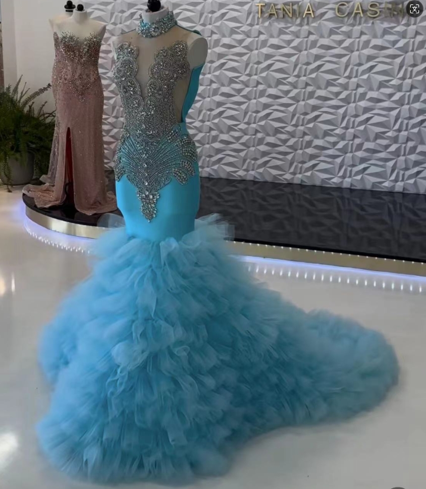 Sparkly Crystal Prom Dresses Long For Women 2025 Sparky Sequined ...